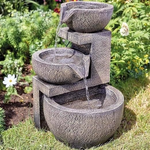 Solar-Powered Genoa Cascade Water Fountain - Taylors Garden Buildings