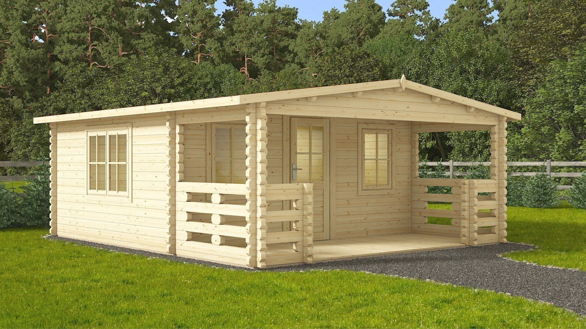 Gorbea Log Cabin 5m x 5.90m - 44mm - Taylors Garden Buildings
