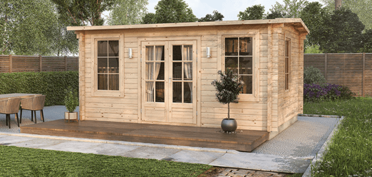 Rome Log Cabin 5m x 3m - 44mm - Taylors Garden Buildings