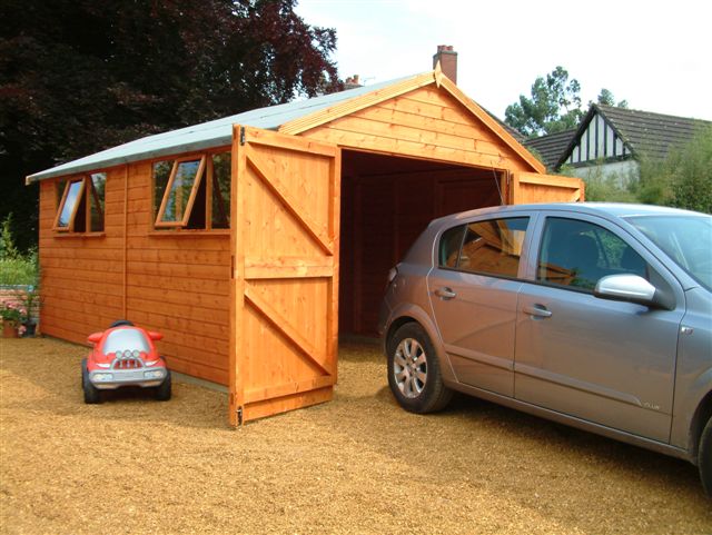Heavy Duty Wooden Garage 12x10 (3.66m x 3.05m) - Taylors Garden Buildings