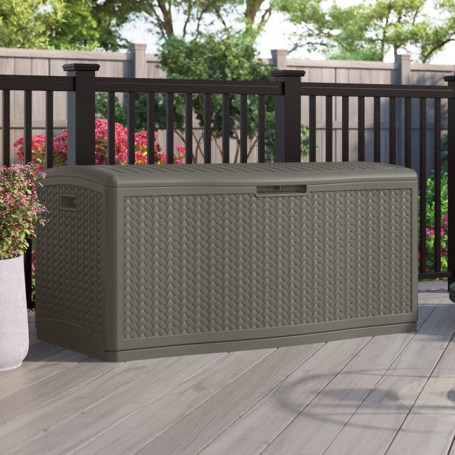 Suncast Minnesota 469L Storage Box - Stone Grey - Taylors Garden Buildings