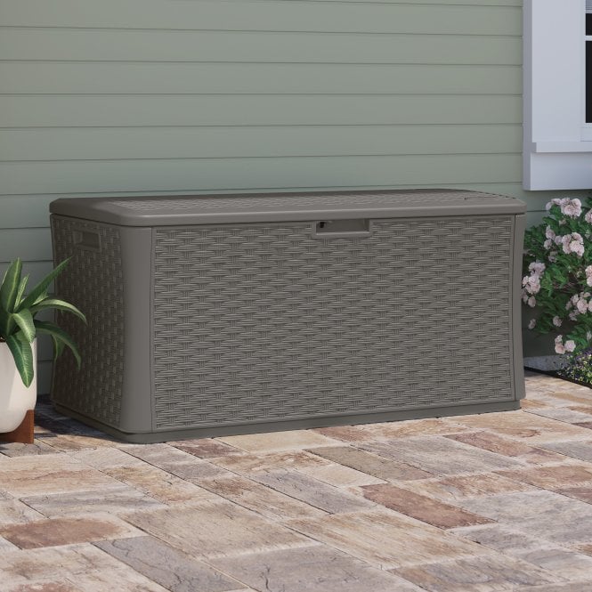 Suncast Oregon 507L Storage Box - Stone Grey - Taylors Garden Buildings